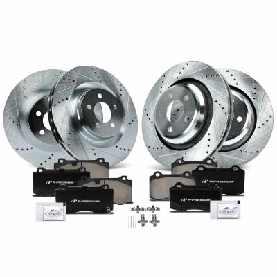 China Front & Rear Drilled Rotors & Ceramic Brake Pads for Chrysler 300 Dodge for sale