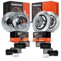 China Front & Rear Drilled Rotors & Ceramic Brake Pads for Chrysler 300 Dodge for sale