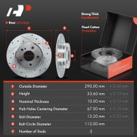 China Front & Rear Drilled Rotors & Ceramic Brake Pads for Mercedes-Benz E320 E300 for sale
