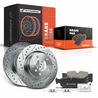 China Rear Drilled Rotors & Ceramic Brake Pads for BMW 323i 2006-2011 328i for sale