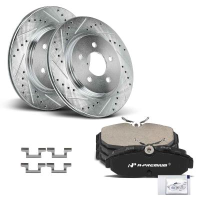 China Rear Drilled Rotors & Ceramic Brake Pads for Ford Mustang 2005-2011 for sale