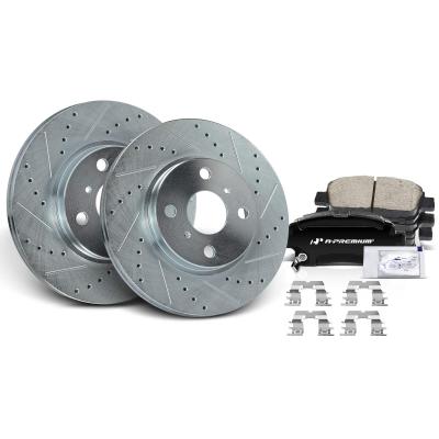 China Front Drilled Rotors & Ceramic Brake Pads for Scion xA 2004-2006 xB L4 1.5L for sale