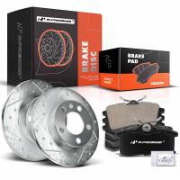 China Rear Drilled Rotors & Ceramic Brake Pads for Audi TT 2000-2004 Volkswagen Jetta for sale