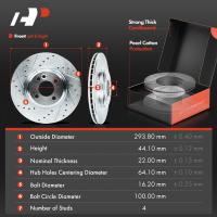China Front Drilled Rotors & Ceramic Brake Pads for Mini R52 R57 Cooper 2007-2015 for sale