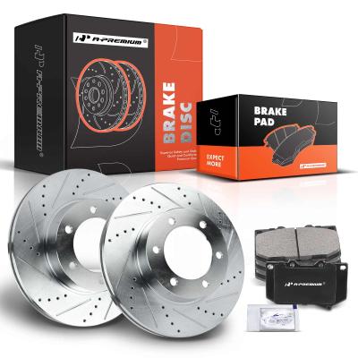 China Front Drilled Rotors & Ceramic Brake Pads for Toyota Tundra 2000-2003 Sequoia for sale
