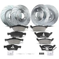 China Front & Rear Drilled Rotors & Ceramic Brake Pads for Chrysler Town & Country for sale