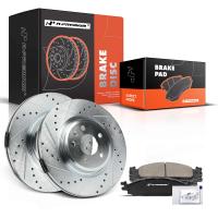China Front Drilled Rotors & Ceramic Brake Pads for Ford Explorer Lincoln MKS for sale