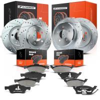 China Front & Rear Drilled Rotors & Ceramic Brake Pads for Chrysler Town & Country for sale