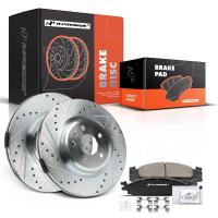 China Front Drilled Rotors & Ceramic Brake Pads for Ford Explorer Lincoln MKS for sale