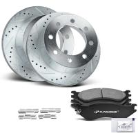 China Rear Drilled Rotors & Ceramic Brake Pads for Dodge Ram 2500 3500 2001-2002 for sale