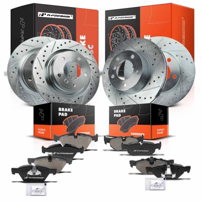 China Front & Rear Drilled Rotors & Ceramic Brake Pads for BMW E90 325i 2006 328i for sale