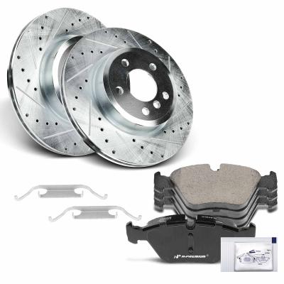 China Front Drilled Rotors & Ceramic Brake Pads for BMW X3 2004-2010 3.0L for sale