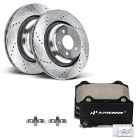 China Rear Drilled Rotors & Ceramic Brake Pads for Dodge Challenger Chrysler 300 for sale