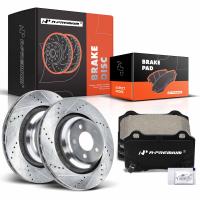 China Rear Drilled Rotors & Ceramic Brake Pads for Dodge Challenger Chrysler 300 for sale