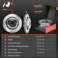 China Rear Drilled Rotors & Ceramic Brake Pads for Dodge Challenger Chrysler 300 for sale