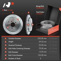 China Front & Rear Drilled Rotors & Ceramic Brake Pads for Land Rover Range Rover Sport for sale
