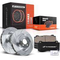 China Front Drilled Rotors & Ceramic Brake Pads for Dodge Challenger Chrysler 300 for sale