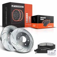 China Front Drilled Rotors & Ceramic Brake Pads for INFINITI QX56 Nissan Armada for sale