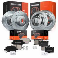 China Front & Rear Drilled Rotors & Ceramic Brake Pads for Acura RL 2005-2012 for sale