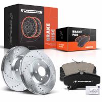 China Front Drilled Rotors & Ceramic Brake Pads for Chrysler PT Cruiser Dodge Neon for sale