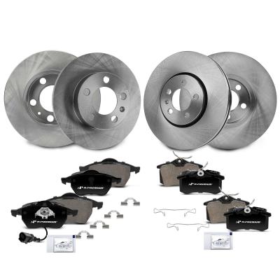 China Front & Rear Disc Brake Rotors & Ceramic Brake Pads for Volkswagen Beetle Jetta for sale