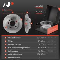 China Front & Rear Disc Brake Rotors & Ceramic Brake Pads for Volkswagen Beetle Jetta for sale