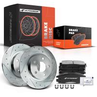 China Rear Drilled Rotors & Ceramic Brake Pads for Cadillac DeVille Seville Buick for sale