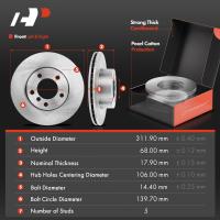 China Front & Rear Disc Brake Rotors & Ceramic Brake Pads for BMW 325i E90 2006 328i for sale