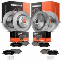 China Front & Rear Disc Brake Rotors & Ceramic Brake Pads for Land Rover LR4 2010-2016 for sale