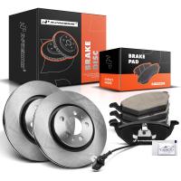 China Front Disc Brake Rotors & Ceramic Brake Pads for VW Beetle 2000-2010 Golf Jetta for sale