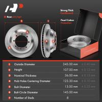 China Rear Disc Brake Rotors & Ceramic Brake Pads for Ford E-350 Super Duty for sale