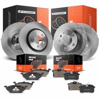China Front & Rear Disc Brake Rotors & Ceramic Brake Pads for Volkswagen Jetta Beetle for sale