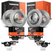 China Front & Rear Disc Brake Rotors & Ceramic Brake Pads for Mercedes-Benz E320 E350 for sale