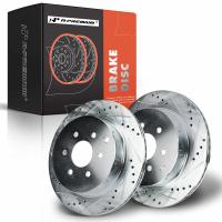 China Rear Drilled Brake Rotors for Nissan Pathfinder 2005-2012 4.0L 5.6L 296 mm 6-Lug for sale