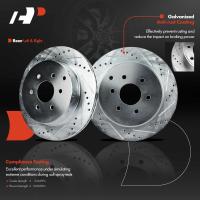 China Rear Drilled Brake Rotors for Nissan Pathfinder 2005-2012 4.0L 5.6L 296 mm 6-Lug for sale