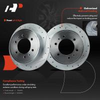 China Rear Drilled Brake Rotors for Hummer H3 2006-2010 H3T 2009-2010 for sale