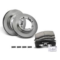 China Front Disc Brake Rotors & Ceramic Brake Pads for Chevy K3500 GMC Dodge Ram 2500 for sale