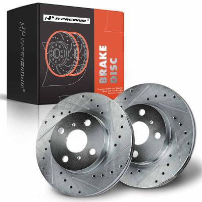 China Front Drilled Brake Rotors for Toyota Corolla 93-02 Chevrolet Geo Prizm for sale