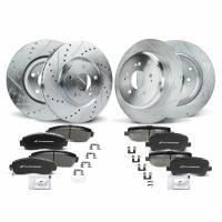China Front & Rear Drilled Rotors & Ceramic Brake Pads for Honda Odyssey 2011-2014 for sale