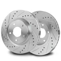 China Front Drilled Disc Brake Rotors for Nissan Rogue 08-17 Rogue Select Sentra 07-12 for sale