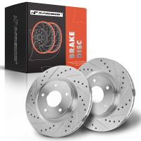 China Front Drilled Disc Brake Rotors for Nissan Rogue 08-17 Rogue Select Sentra 07-12 for sale