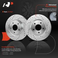 China Front Drilled Disc Brake Rotors for Nissan Rogue 08-17 Rogue Select Sentra 07-12 for sale