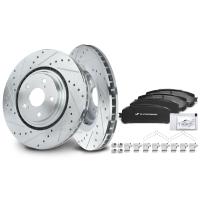China Front Drilled Rotors & Ceramic Brake Pads for Toyota Sienna Lexus NX300 for sale