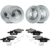 China Front & Rear Drilled Rotors & Ceramic Brake Pads for Ford Focus 2012-2018 for sale