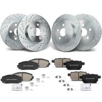 China Front & Rear Drilled Rotors & Ceramic Brake Pads for Lexus CT200h Toyota for sale