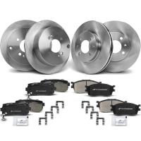 China Front & Rear Disc Brake Rotors & Ceramic Brake Pads for Hyundai Accent Kia Rio for sale