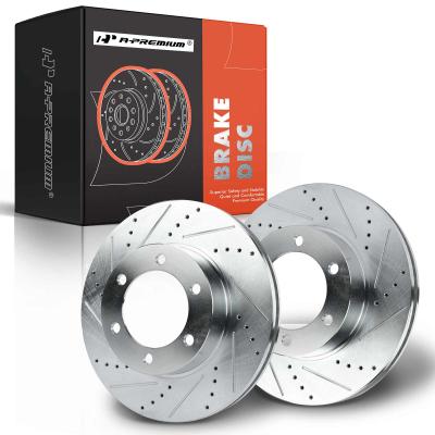 China Front Drilled Brake Rotors for Toyota Tundra 2000-2006 Sequoia 2001-2007 for sale