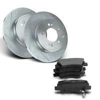 China Rear Drilled Rotors & Ceramic Brake Pads for Kia Optima 2011-2015 Hyundai Azera for sale