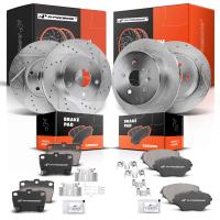 China Front & Rear Drilled Rotors & Ceramic Brake Pads for Toyota RAV4 2004-2005 for sale