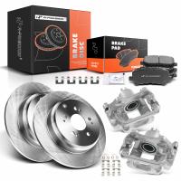 China 8x Rear Brake Rotors & Ceramic Brake Pads + Brake Caliper for Honda Odyssey 11-17 for sale